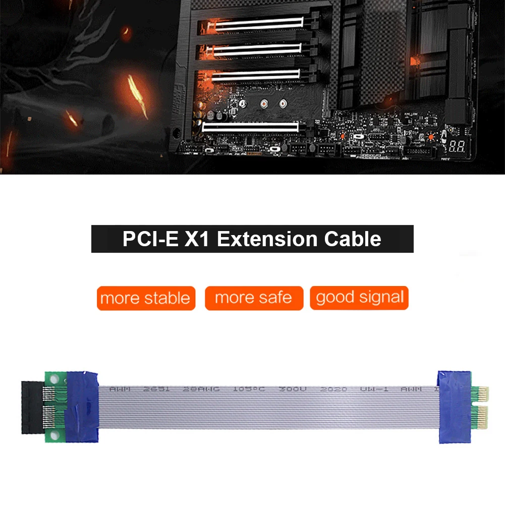 PCI-E Extension Cable Flexible PCI Express Riser Card Extender ...
