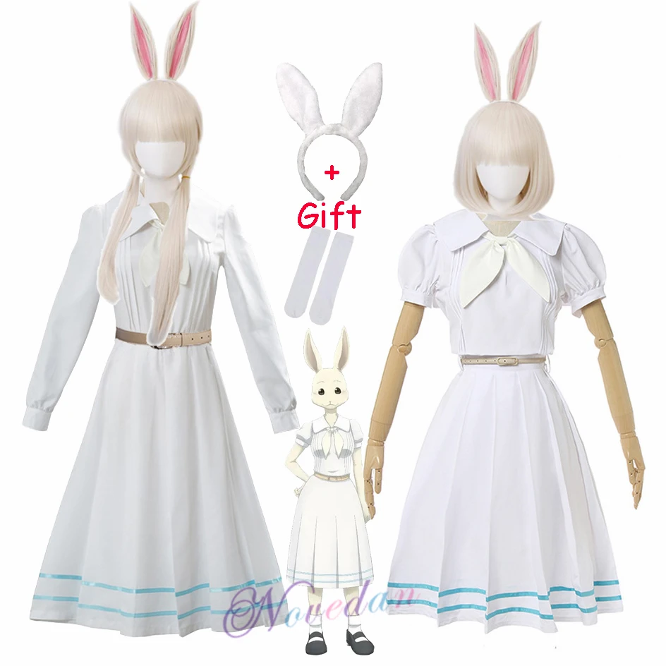 New Anime Cosplay Beastars Haru Costume Lolita Dress Wig Ears Women ...