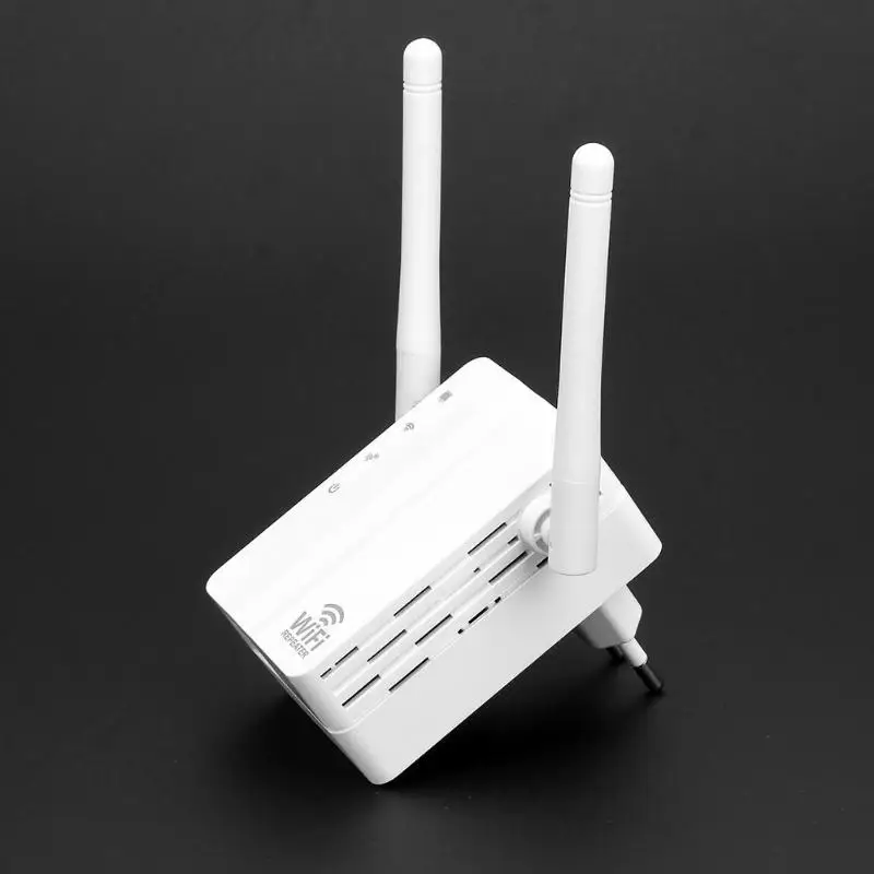 300M Wall Plug WiFi Wireless Receiver Router Repeater with External Antenna