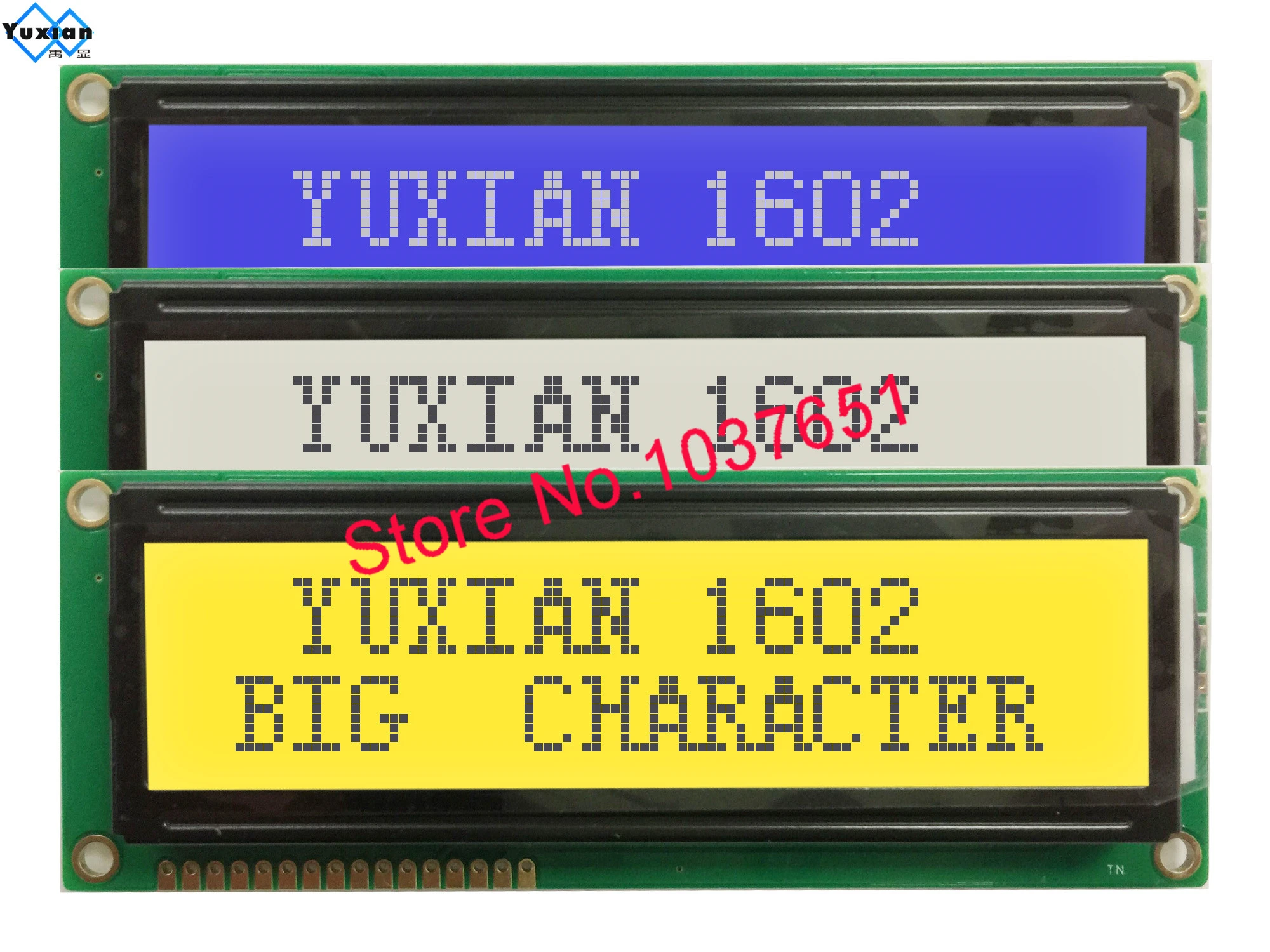 lcd module display 1602 large big character LCM1602B instead WH1602L ...
