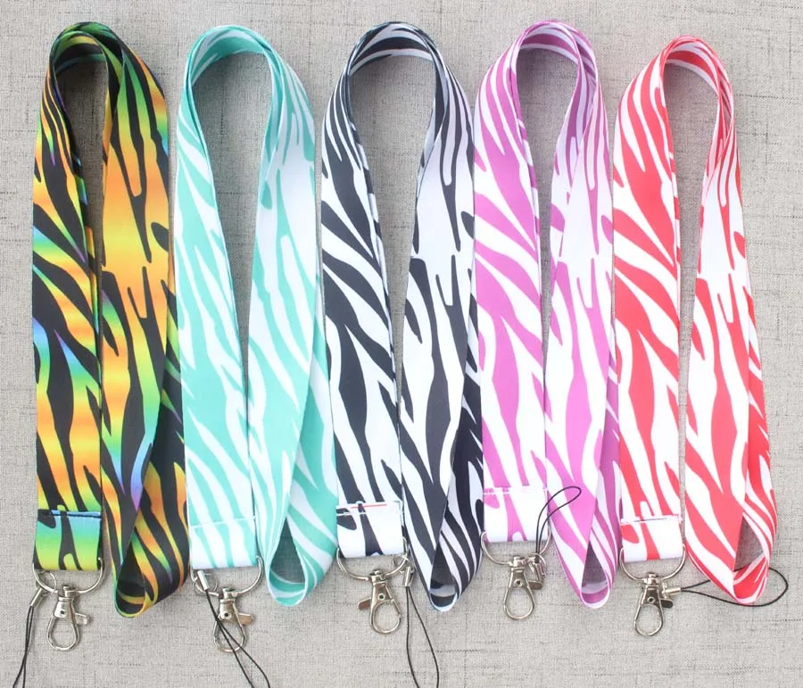new Zebra pattern Neck Lanyard Key Chain Neck Lanyard Strap Neck Pass ...