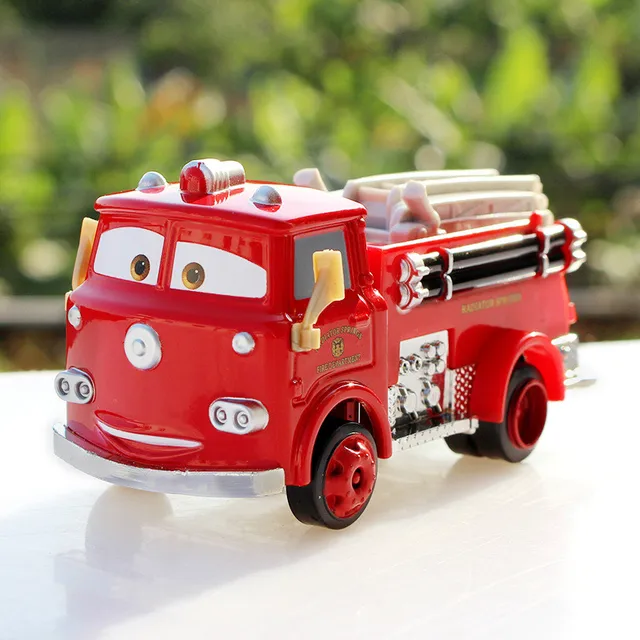 Disney Pixar Cars 2 3 Red Fire Truck Rescue Car Set Toys Lightning ...