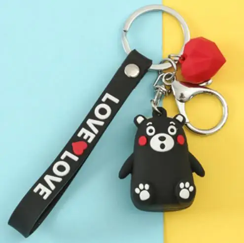 Cute Cartoon Kumamon Bear Animal Wristband Keychain Key Chain Women Key ...