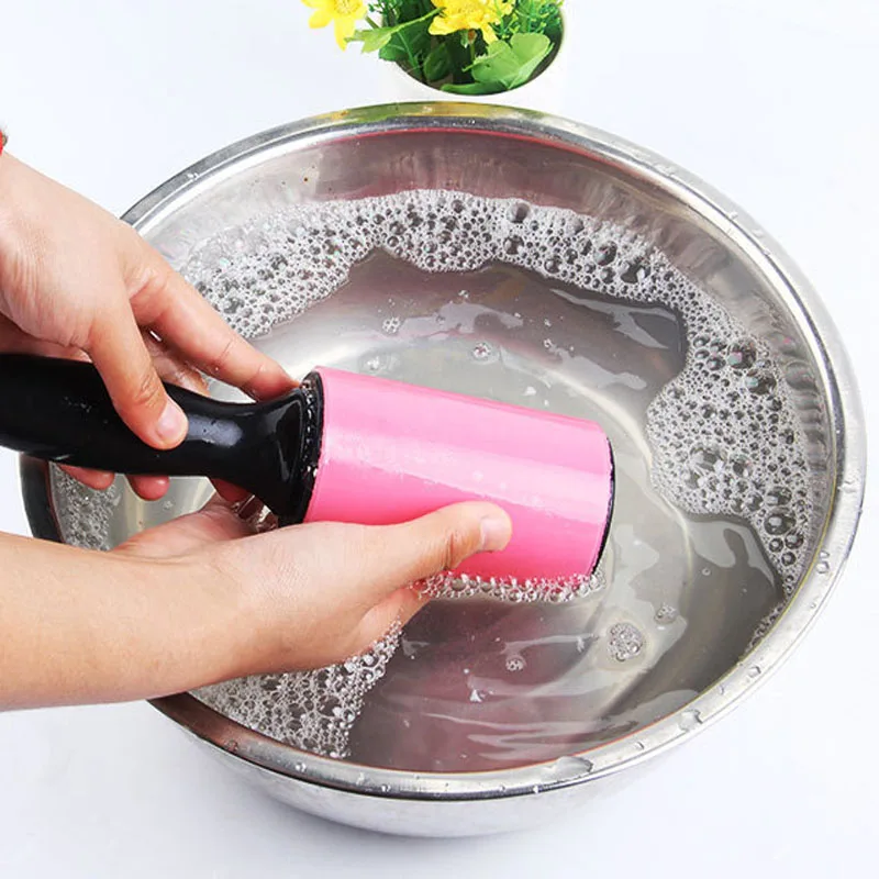 Reusable-Washable-Roller-Dust-Cleaner-Lint-Sticking-Roller-for-Clothes ...
