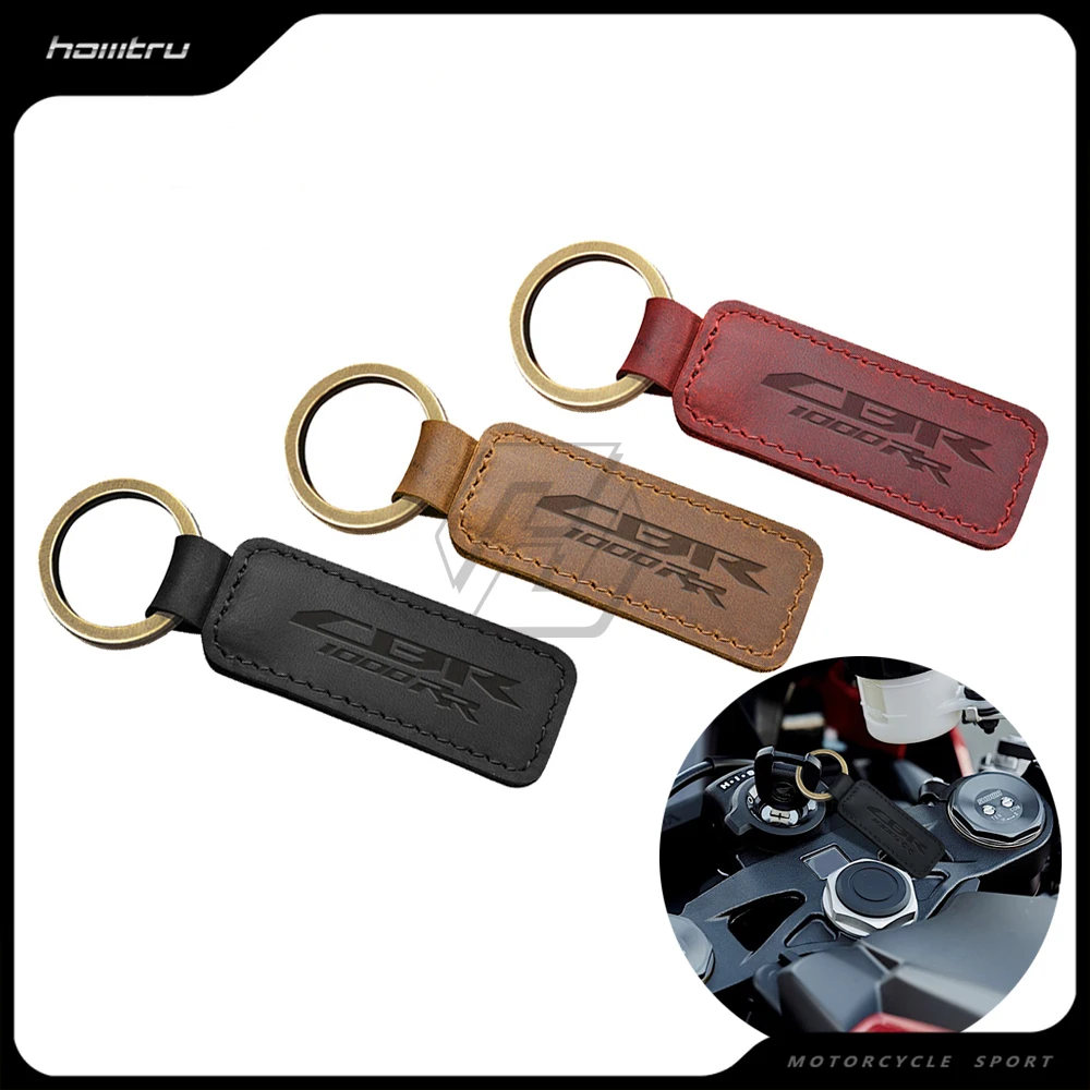 Motorcycle Retro Keychain Cowhide Key Ring Case for Honda CBR1000RR CBR ...