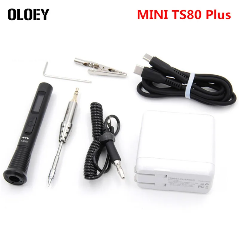 30W MINI TS80 Plus TS80P Digital Soldering Iron Station 9v 2a QC3.0 ...