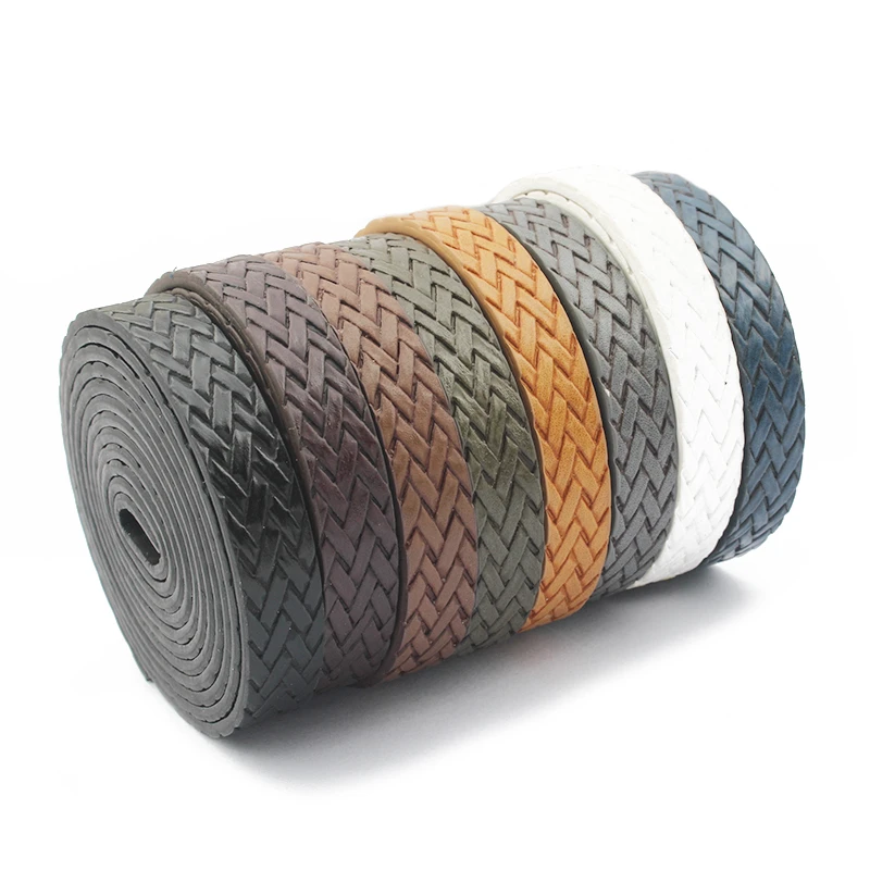 1meter 10MM Flat PU Leather Cord Braid Rope DIY Jewelry Findings ...