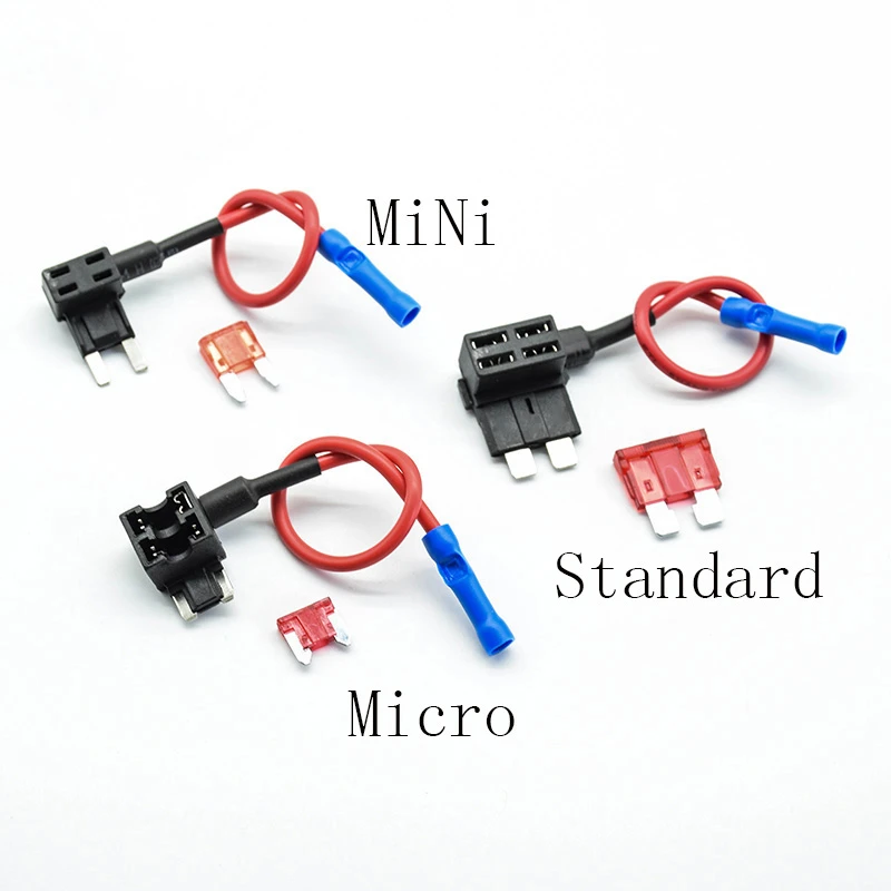 12v Small Medium Car Fuse Add-a-circuit Tap Adapter Micro/mini/standard ...