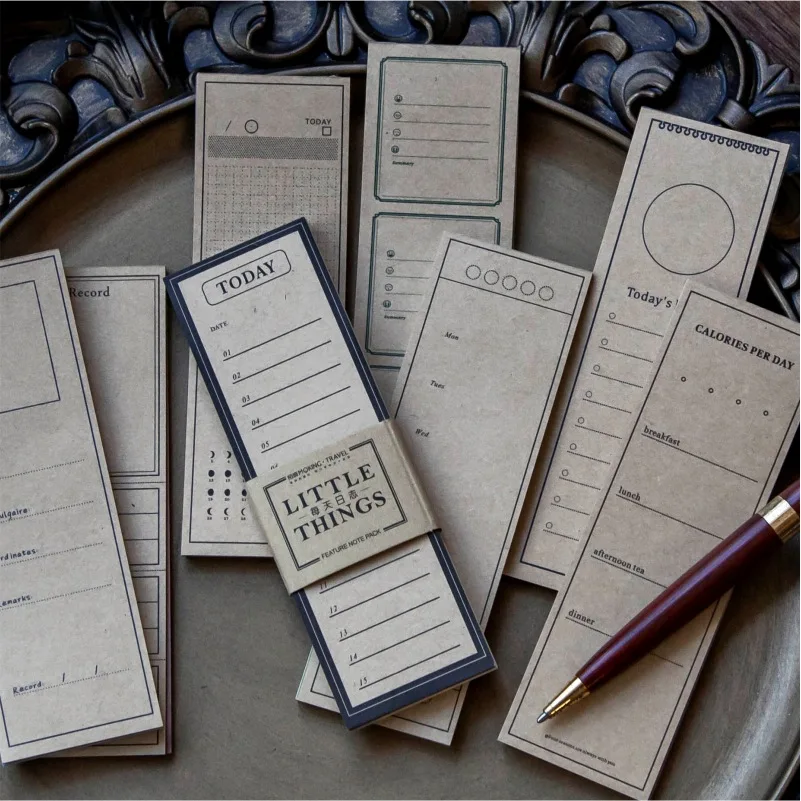 50pcs/pack Vintage Little Things Retro Function Notes Memo Pads ...