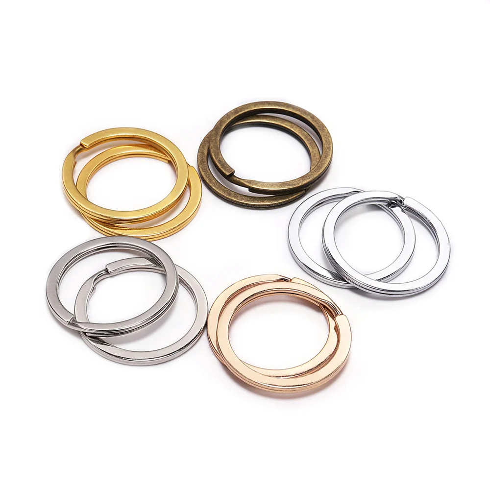 10Pcs/Lot 25 28 30mm Gold Round Key Ring Llaveros Clasp Findings Key ...