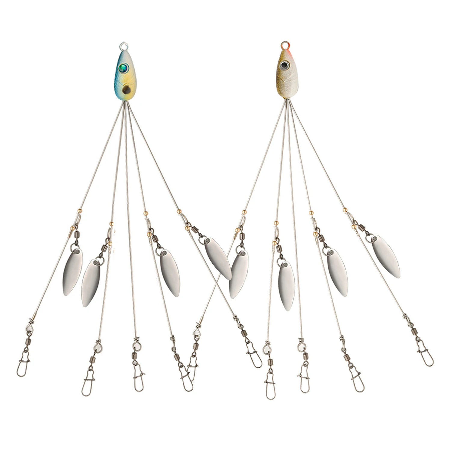 Alabama Rig Head Swimming Bait Umbrella Fishing lure Rig 5 Arms Bass ...