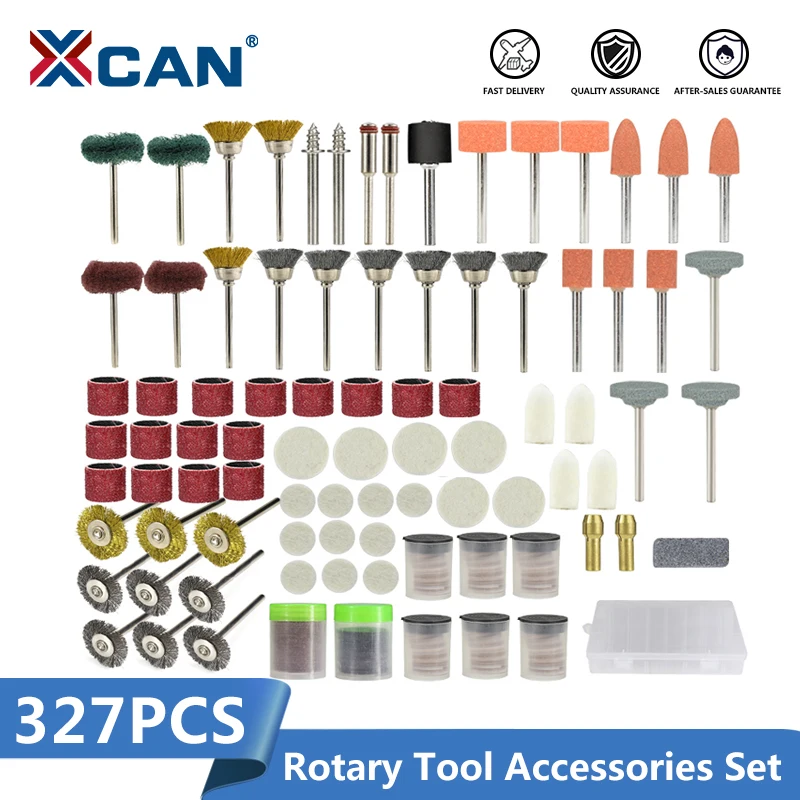 XCAN-1-8-Shank-327pcs-Sanding-Polishing-Grinding-Tool-Set-for-Dremel ...