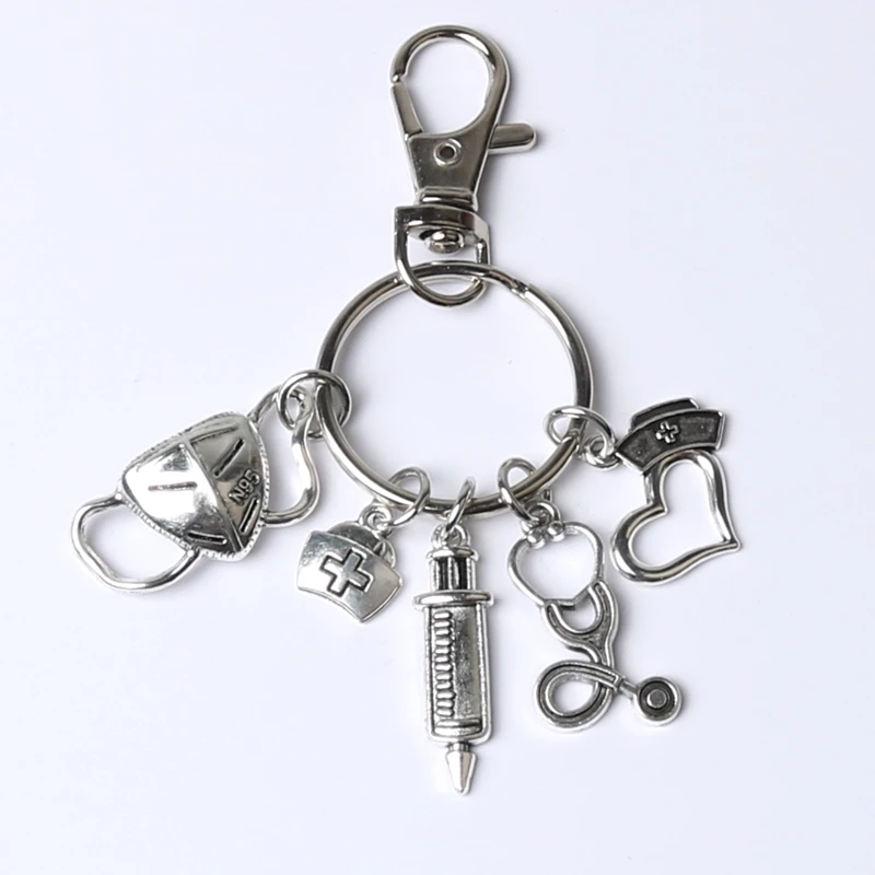 New-Nurse-Medical-Box-Medical-Key-Chain-Mask-Needle-Syringe-Stethoscope ...