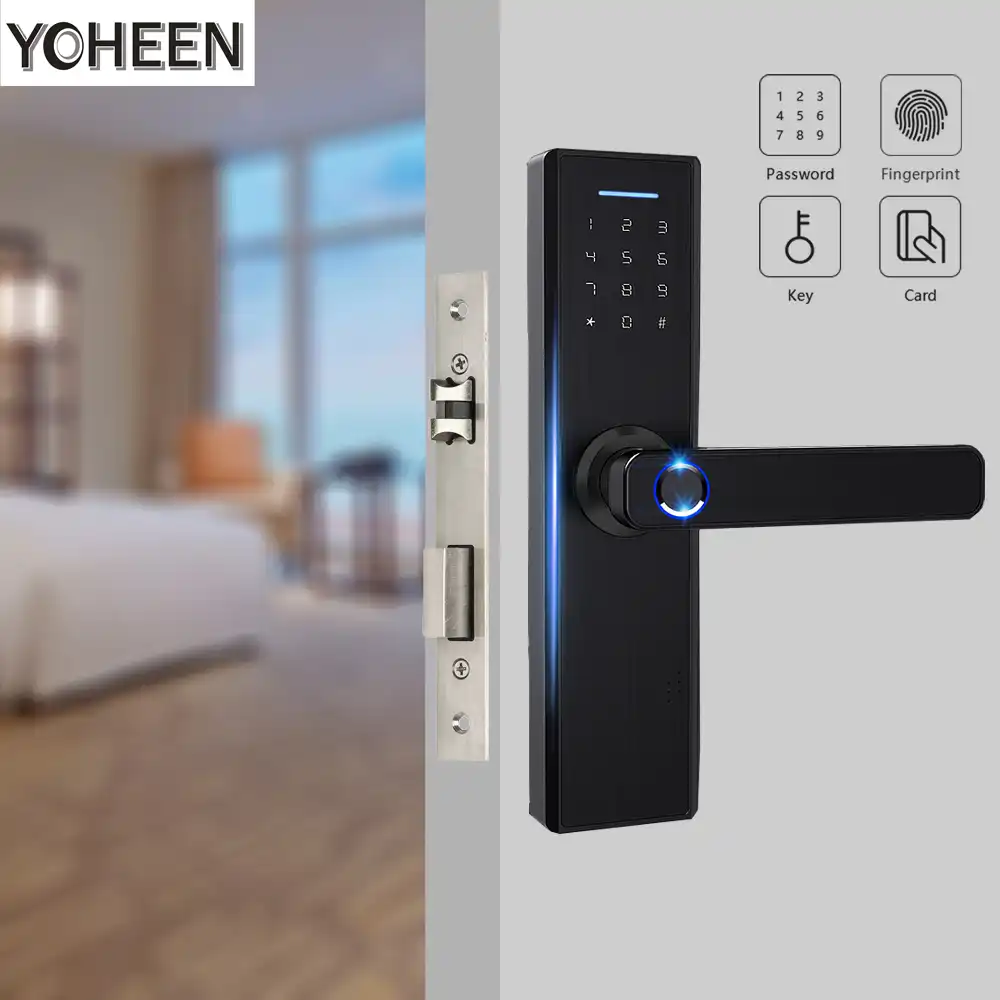 YOHEEN Fingerprint Lock Smart Card Digital Code Electronic Door Lock Bluetooth TTLock App ...