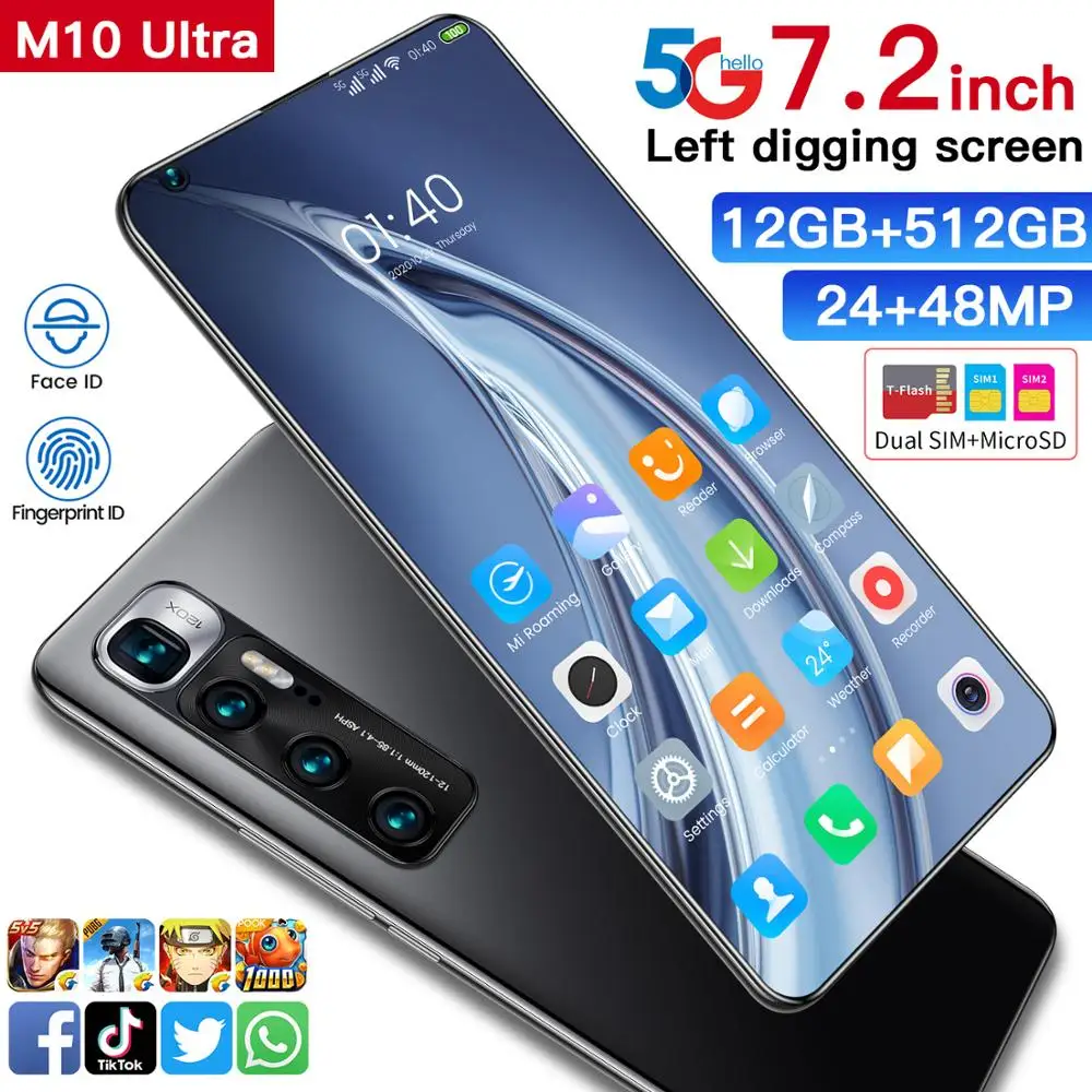 Galax M10 Ultra Snapdragon865 Octa Core 7.2" Smartphone 48MP Rear Quad ...
