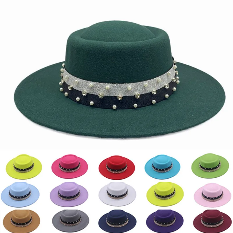 Sombrero de fieltro de lana para hombre, sombrero de fieltro de Jazz ...