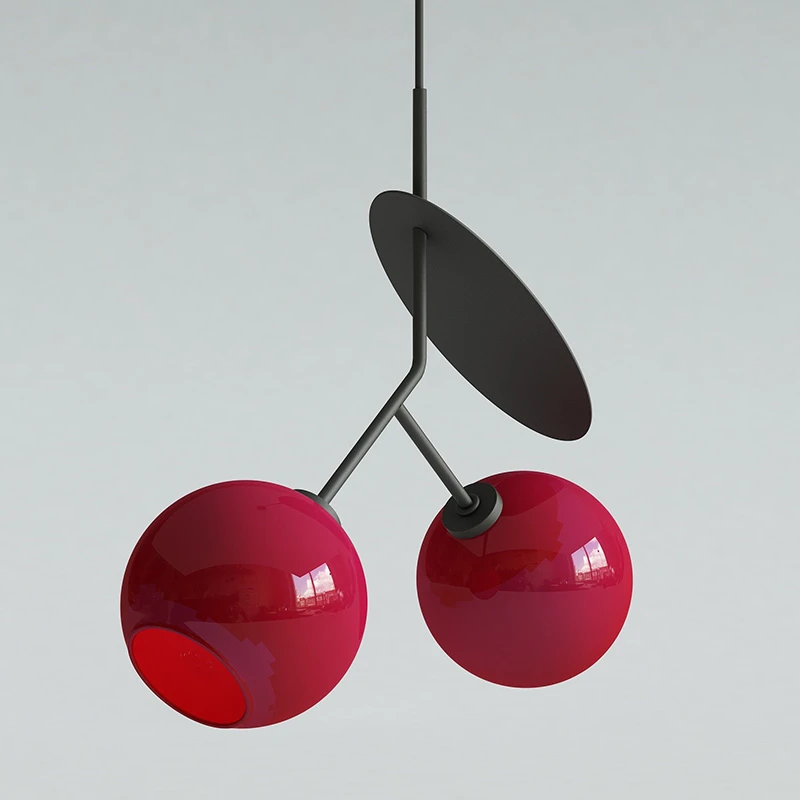Cherry Glass Living Room | Cherry Hanging Lights | Glass Lights Cherry ...