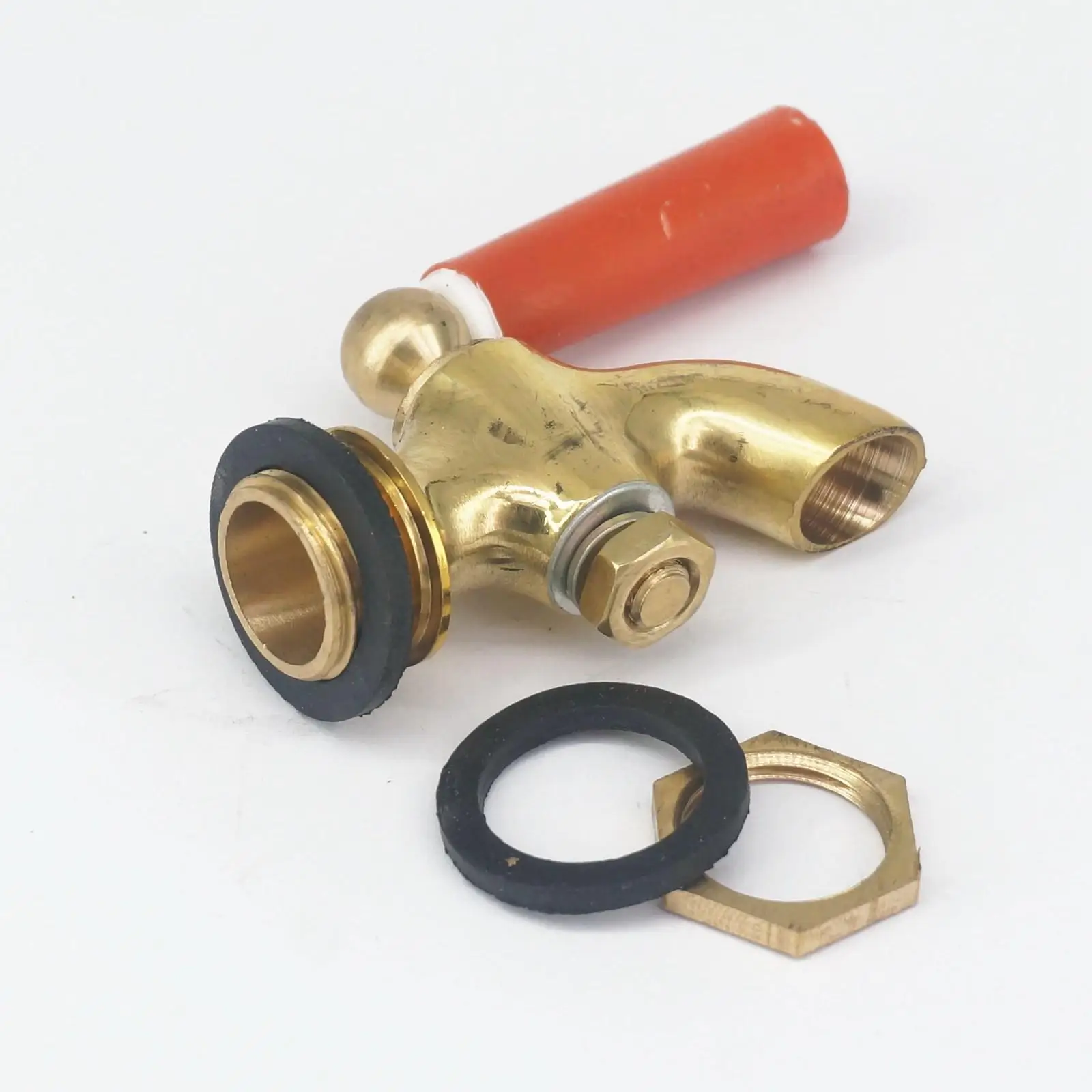 3-8-BSP-Male-Connection-Bronze-Antique-Brass-Red-Handle-Faucet-Water ...