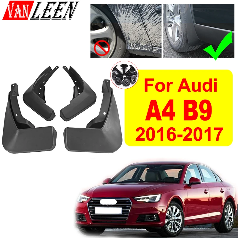 4pcs For Audi A4 B9 2017 2016 Car Front Rear Fender Mud Flaps Guard ...