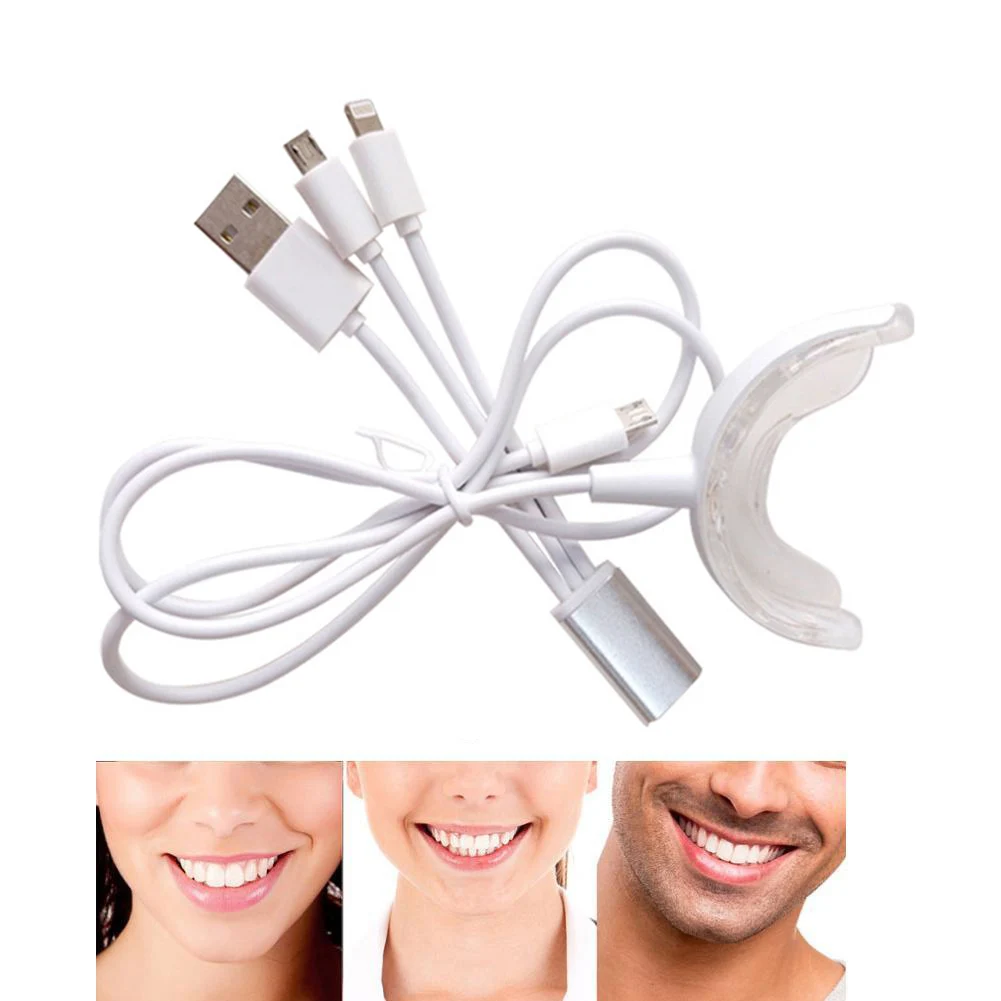 Smart LED Teeth Whitening Portable USB Charging Led Blue Light Dental ...