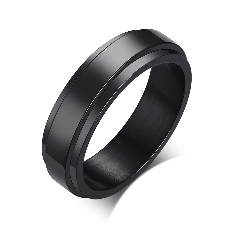 Personalized Basic Spinner Ring Men's Wedding Brands Stainless Steel ...