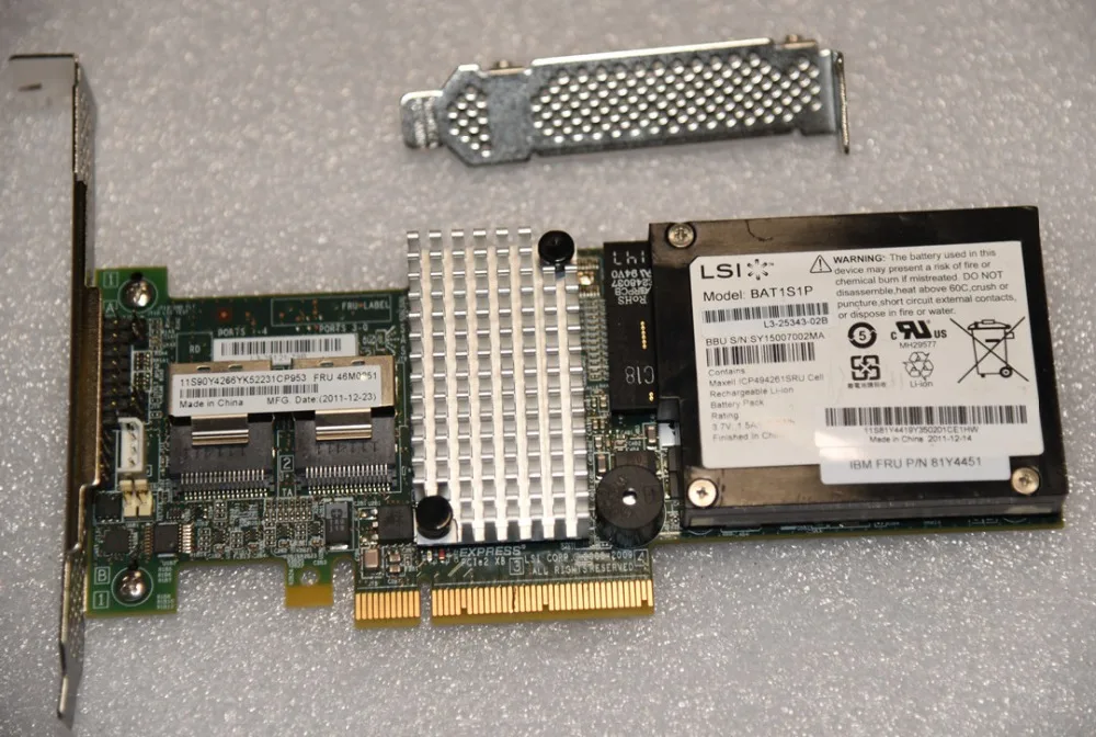 LSI MegaRAID SAS 9260 8i LSI00198 8 포트 512MB 캐시 SFF8087 6Gb RAID0.1.5 ...