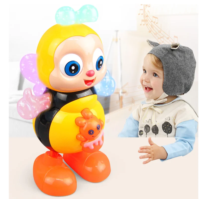 Vocal-Toy-Cartoon-Bee-Electric-Toys-With-Sound-Flash-Lighting-Sing ...
