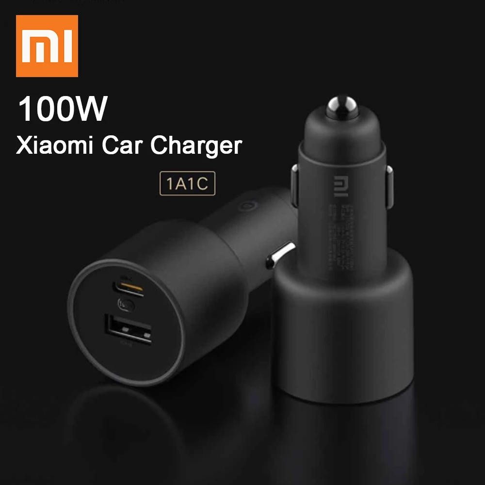Xiaomi-Car-Charger-100W-1A1C-Fast-Charging-Dual-port-Smart-Device-Fully ...