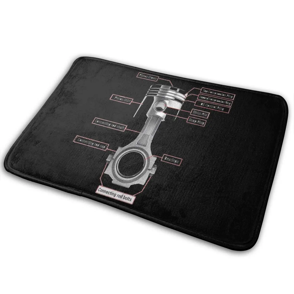 Piston Anatomy Mechanic Car Garage Grease Monkey Rug Carpet Furry Mat ...
