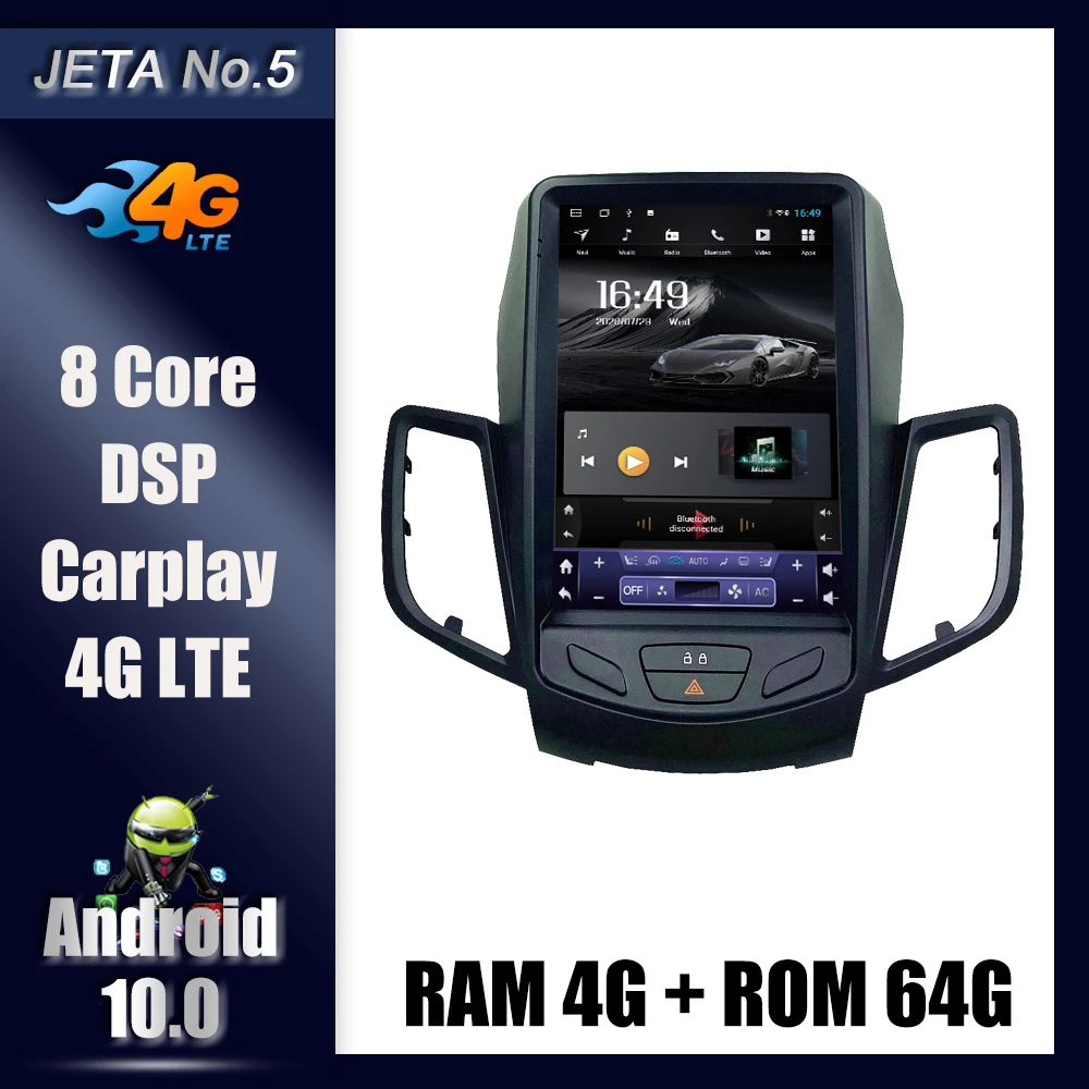 9.7" Tesla Style Screen 2Din Car Radio Android 10.0 Multimedia ...