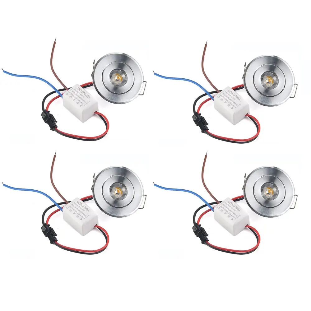 DC 12V 24V Recessed LED Down Lights 1W 40mm Hole Yacht Boat Ship Light ...