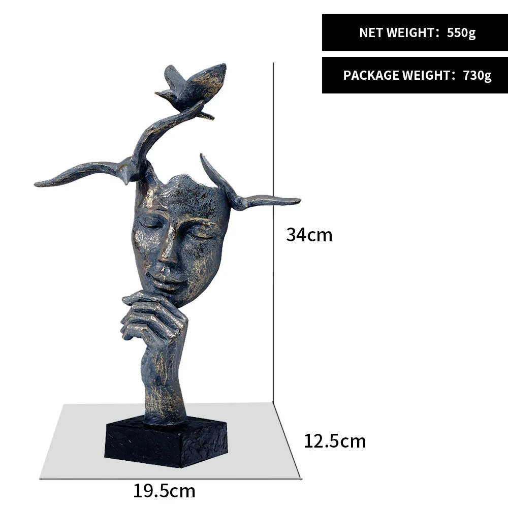 Vintage Style Thinker Desk Statue - 12g HOME