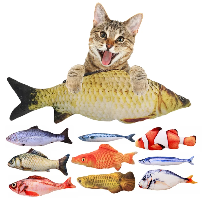 3D-Cute-Pet-Cat-Chewing-Cat-Toys-Pet-Fish-Shape-Cat-Toy-Fish-Catnip ...