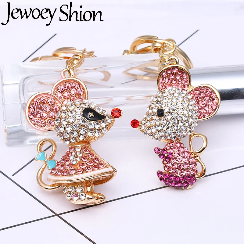 Mouse Keychain Rhinestones | Jewelry Mouse Keychain | Mouse Cartoon ...