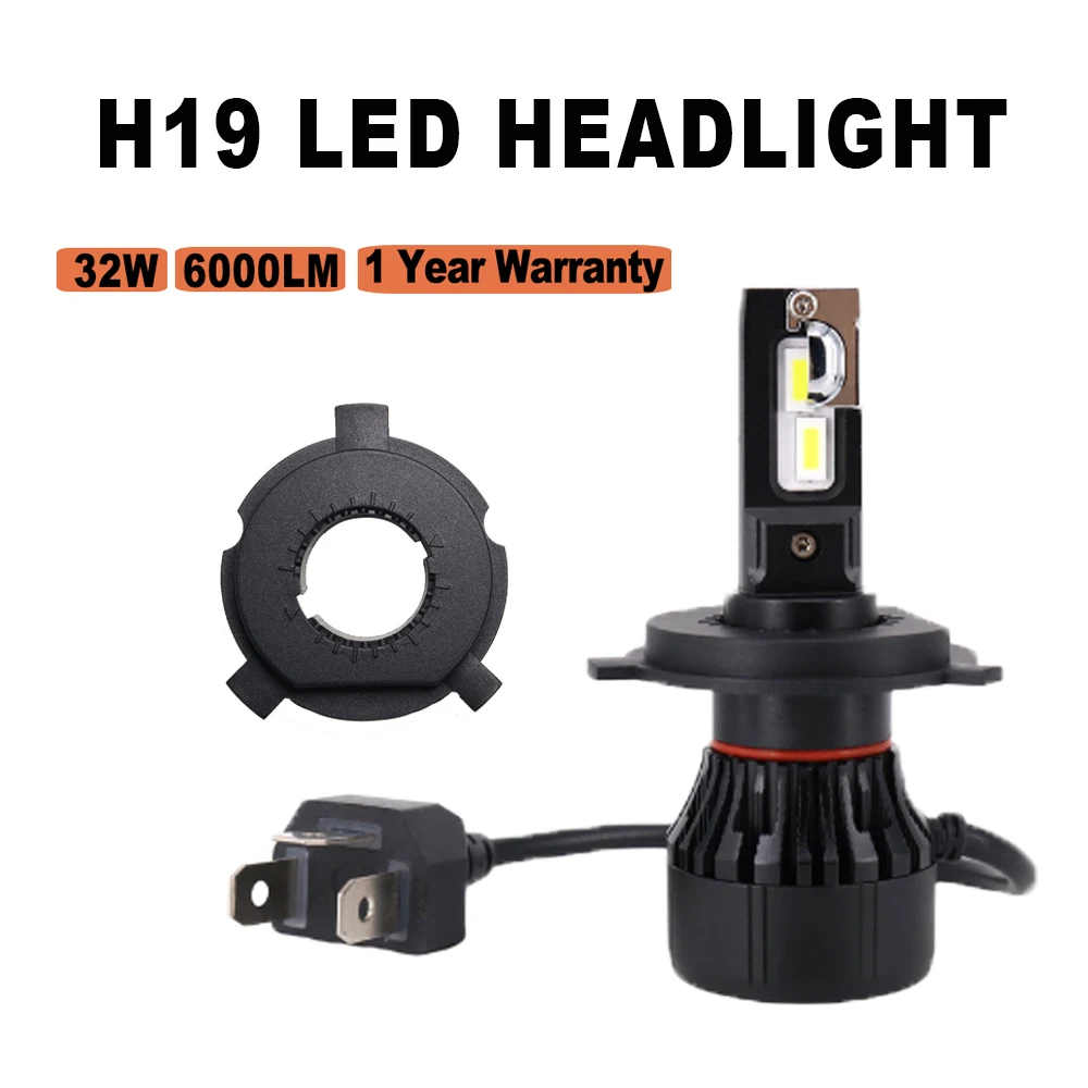 2Pcs-6000LM-H19-LED-Headligh-with-G-CR-Chips-32W-Fog-light-Bulb-9V-32V ...