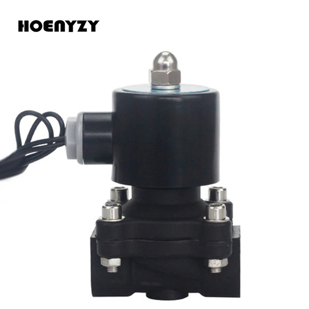 AC220V 1 4 3 8 1 2 3 4 1 2 Plastic Electric Solenoid Valve DN15