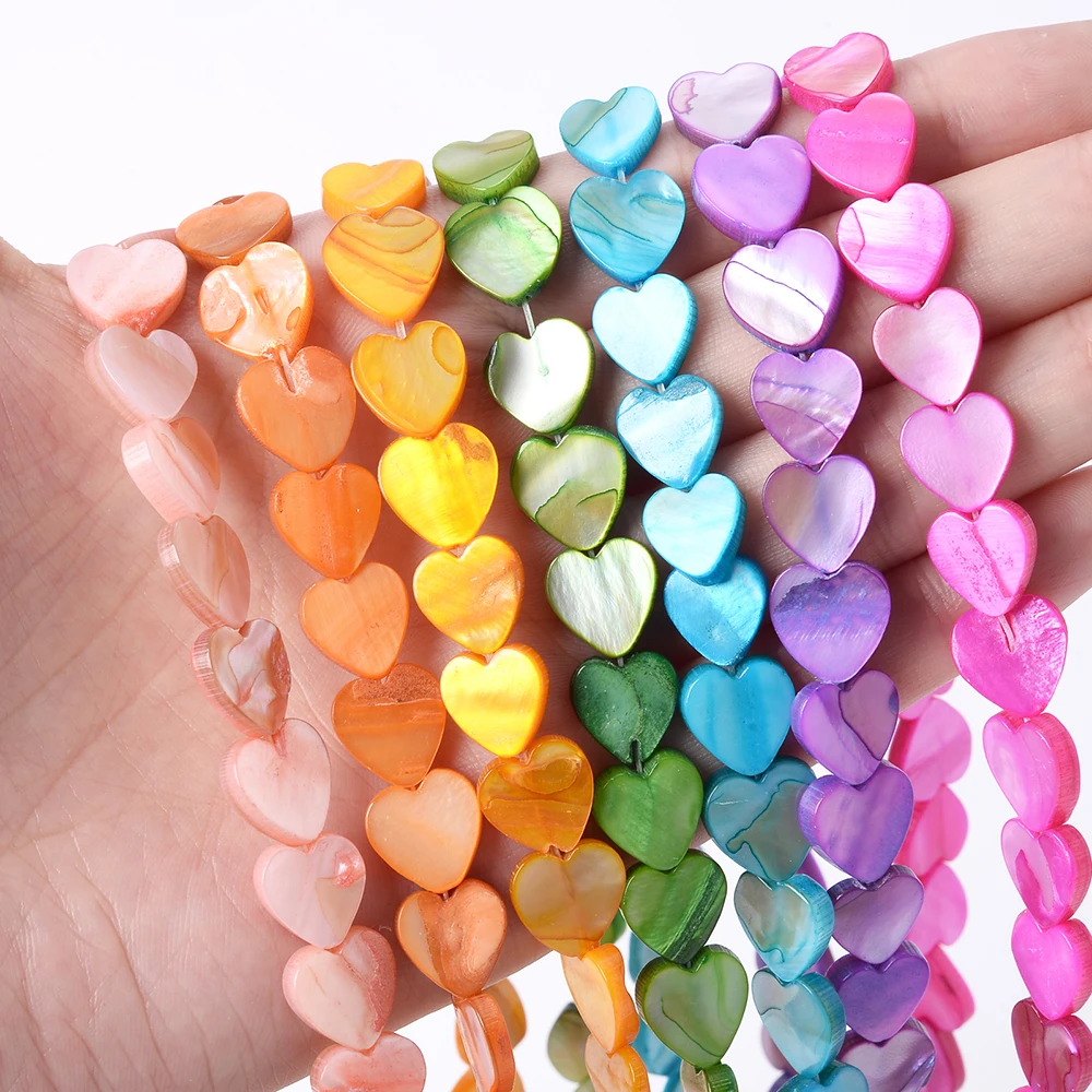 Amor-Forma-Shell-Beads-para-Fazer-J-ias-Colorido-M-e-de-P-rola-Colar ...