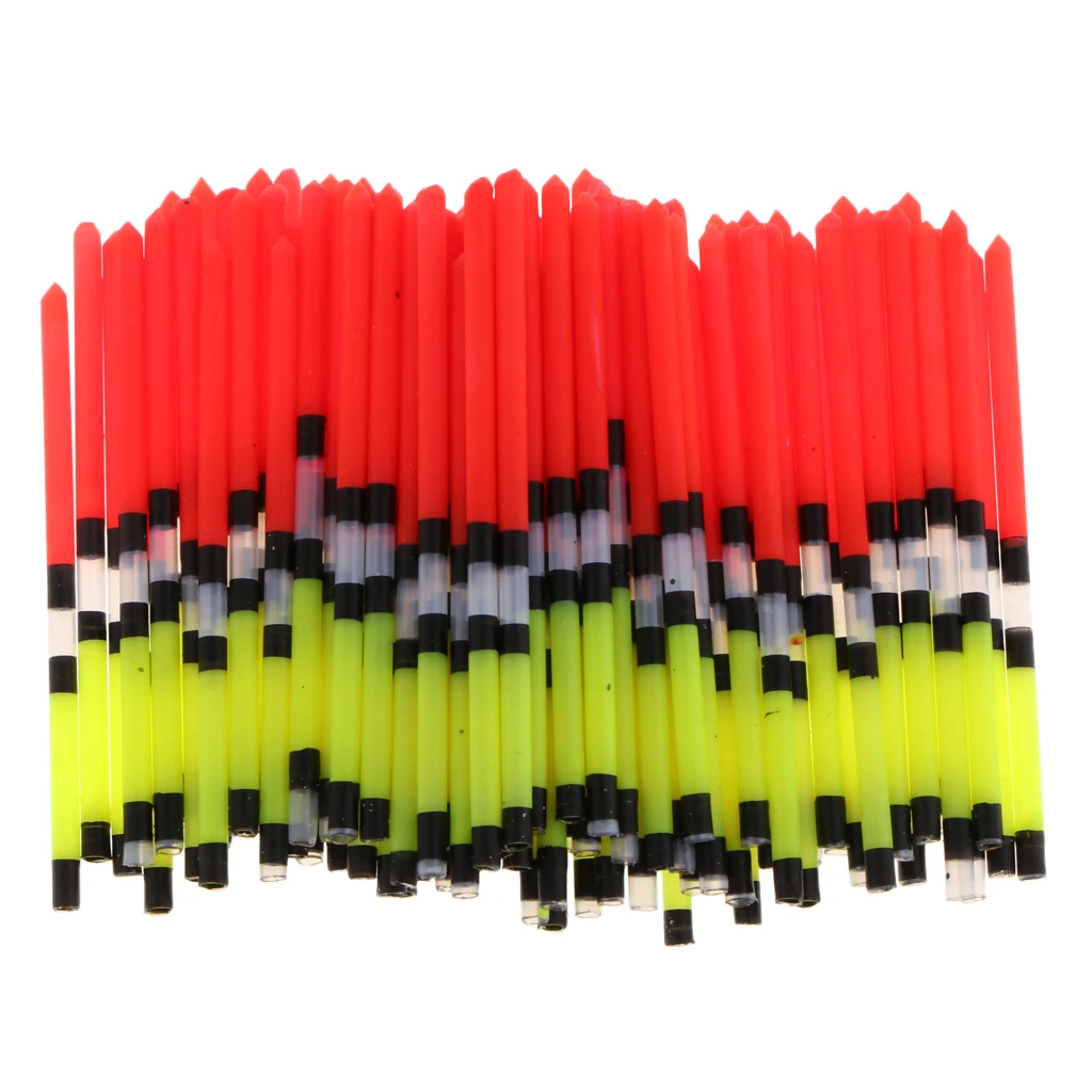 100x PVC Plastic Fishing Floats Floating Stick Tube Light Weight Tackel New