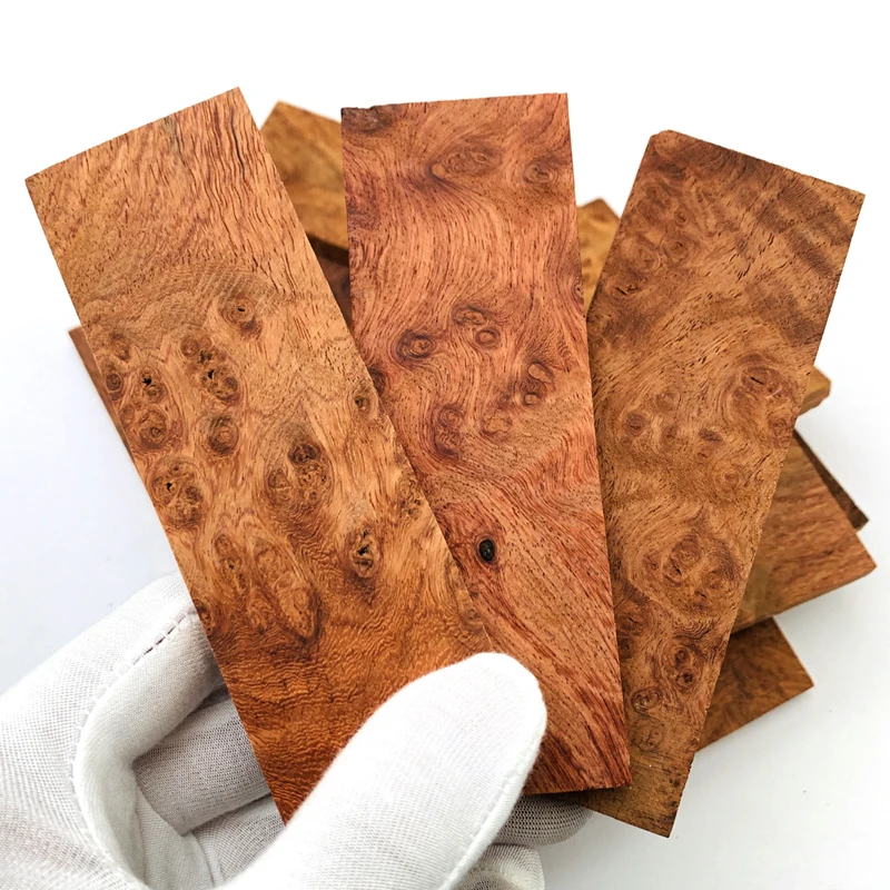 2pieces Burmese Pear Gall Wood For Diy Knife Handle Making Material ...