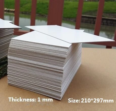 Size A4 Chipboard 1mm Thick Cardstock Card 800gsm White Cardboard Sheet ...