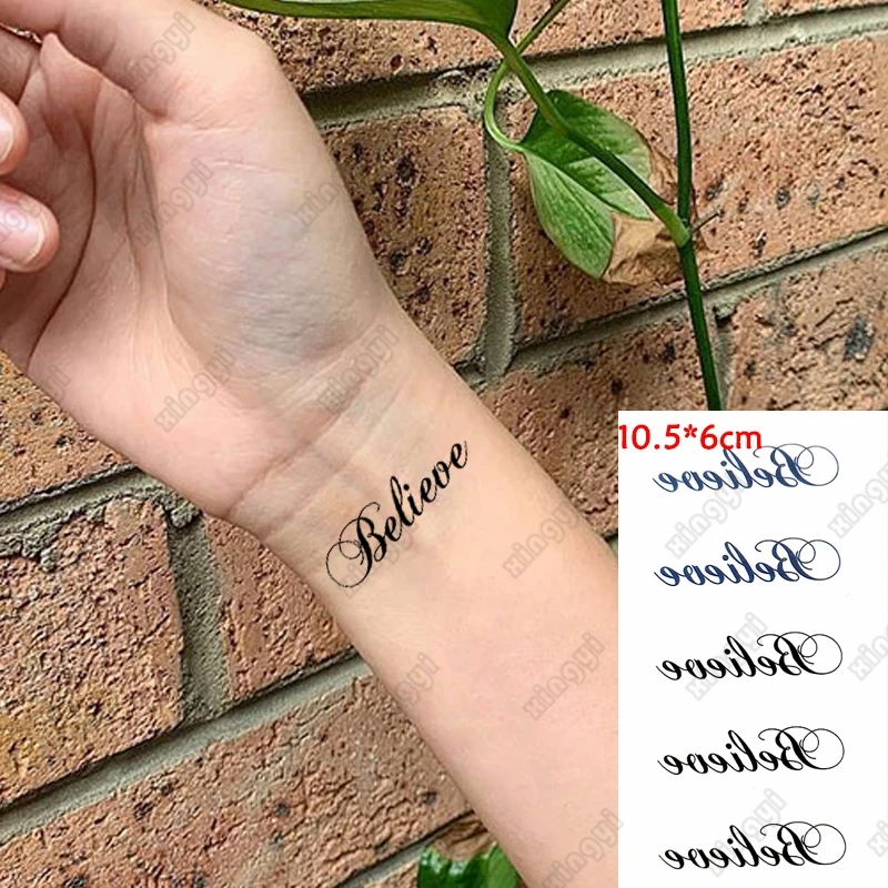 Believe Tattoos On Wrist With Stars