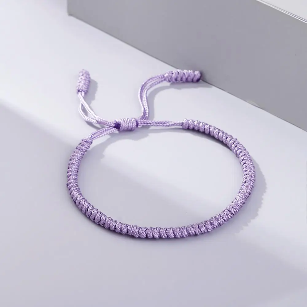 Charm Purple Rope Bracelet Women Handmade Knots Braided Bracelets ...