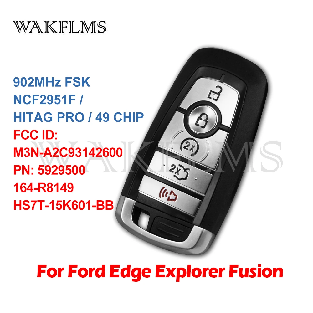 For Ford Fusion Explorer Edge Mustang 2017 2018 2019 2020 Smart Key Car ...