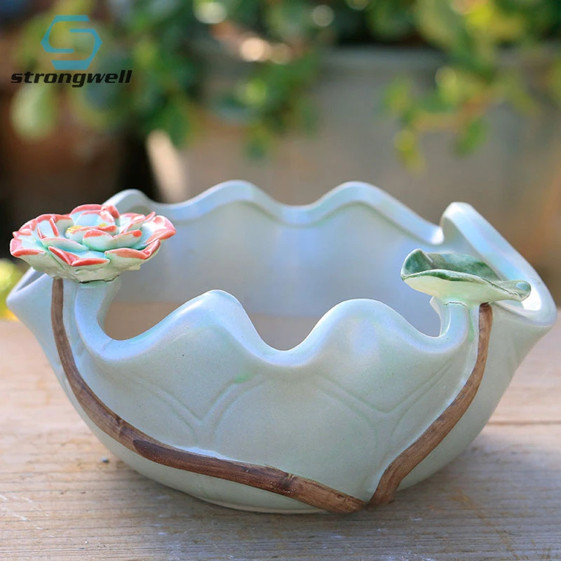 Strongwell Personalized Hand Kneading Flower Pots Coarse Pottery ...