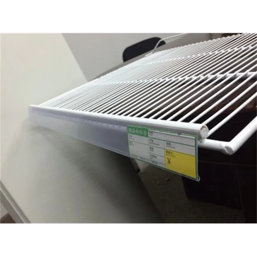 Clear Wire Basket Hook Label Holder Strip Shelf Price Tag Display Data ...