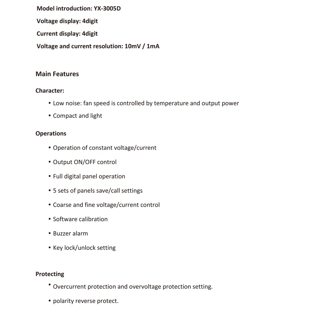 YAXUN YX-3005D 30V 5A Precision Adjustable Digital Programmable DC ...