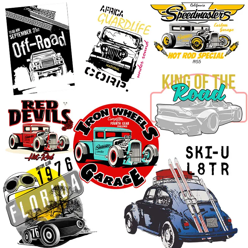 Car-Stickers-on-fabric-Patches-for-Kids-Clothing-Jacket-Ironing ...
