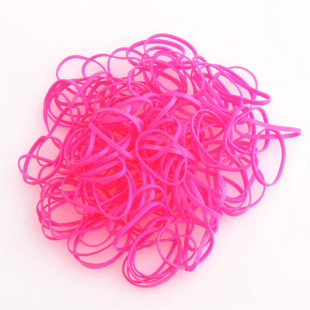 High quality 901 Pink Rubber Band Elastic Rope Women Girls child Tie ...
