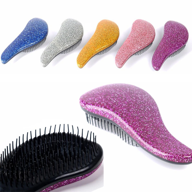 1pc Anti static Massage Hair Brush Magic Handle Comb Tangle Detangle ...
