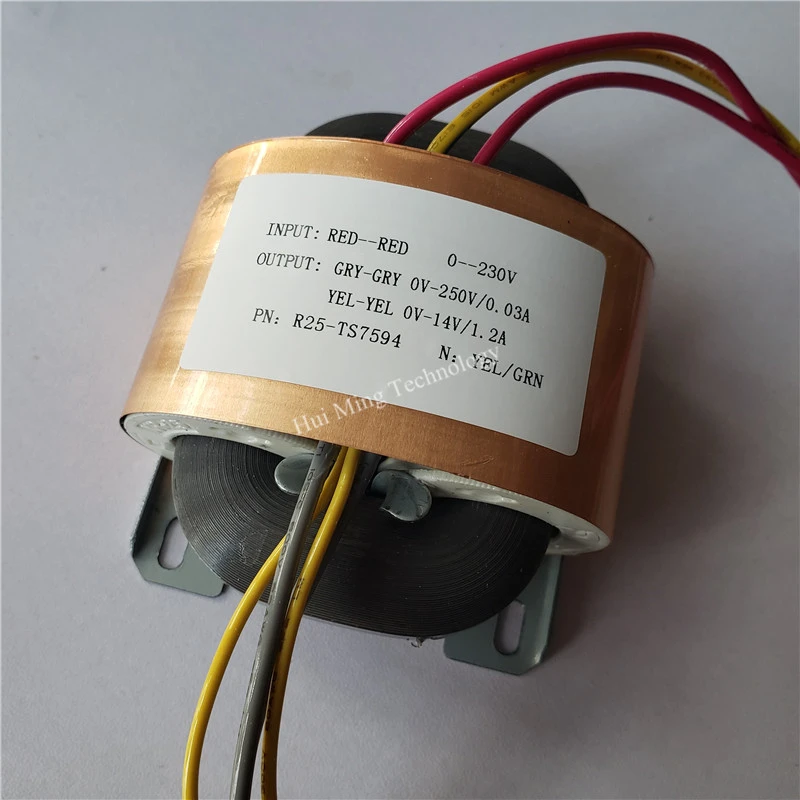 250V 0.03A 14V 1.2A Transformer R Core R25 custom transformer 230V 25VA ...
